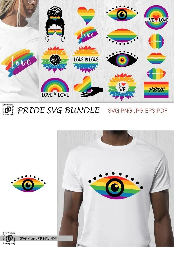 Pride SVG Bundle 16 Different Designs