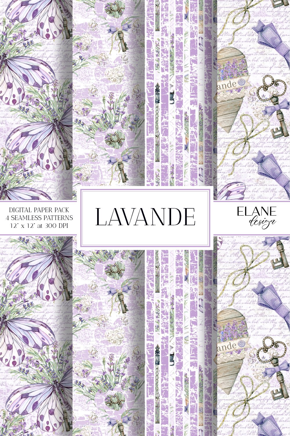 Lavender Digital Paper, Provence Scrapbook Paper (4127262)