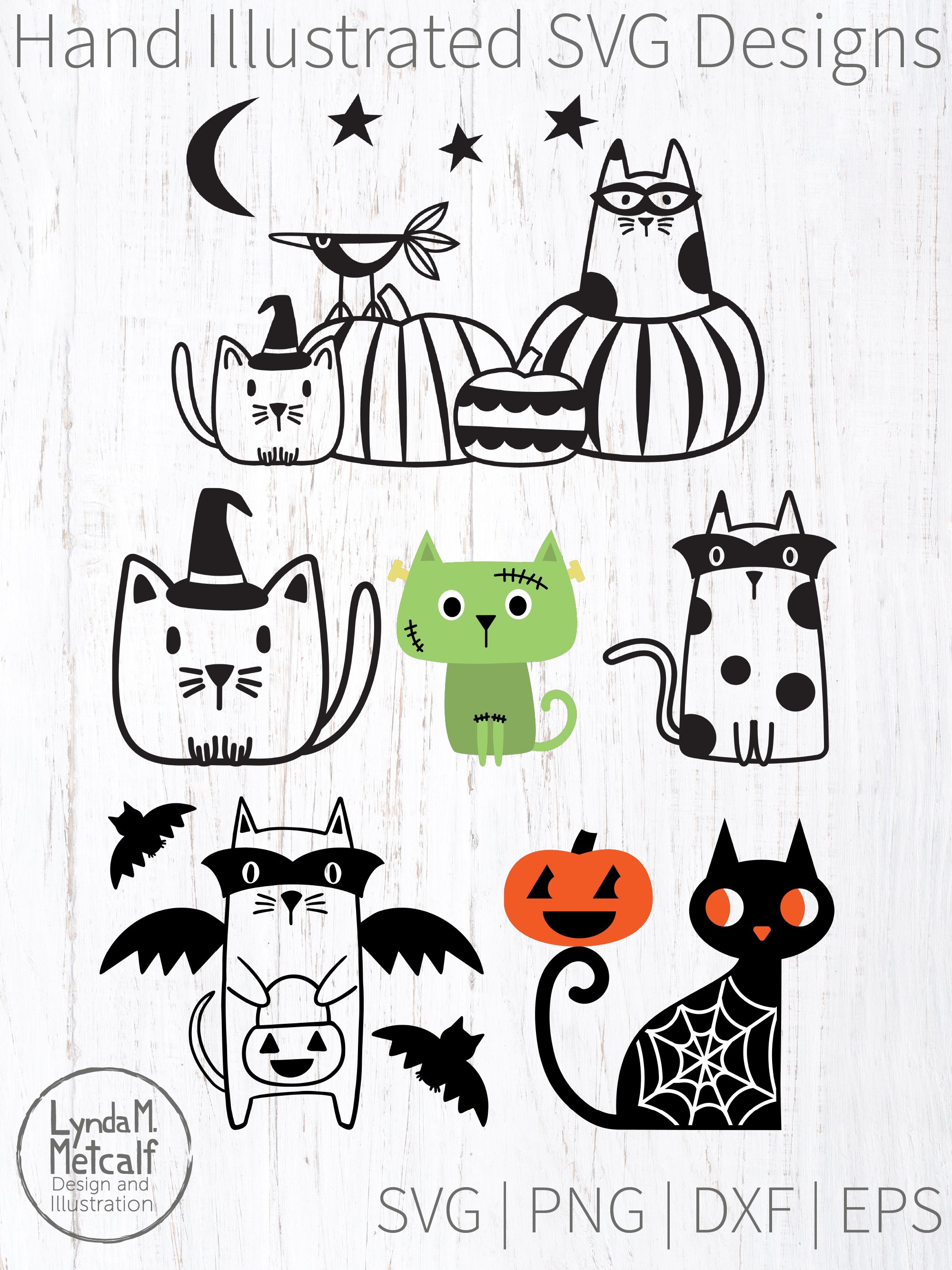 Halloween Cats Svg Bundle, Black Cat Svg