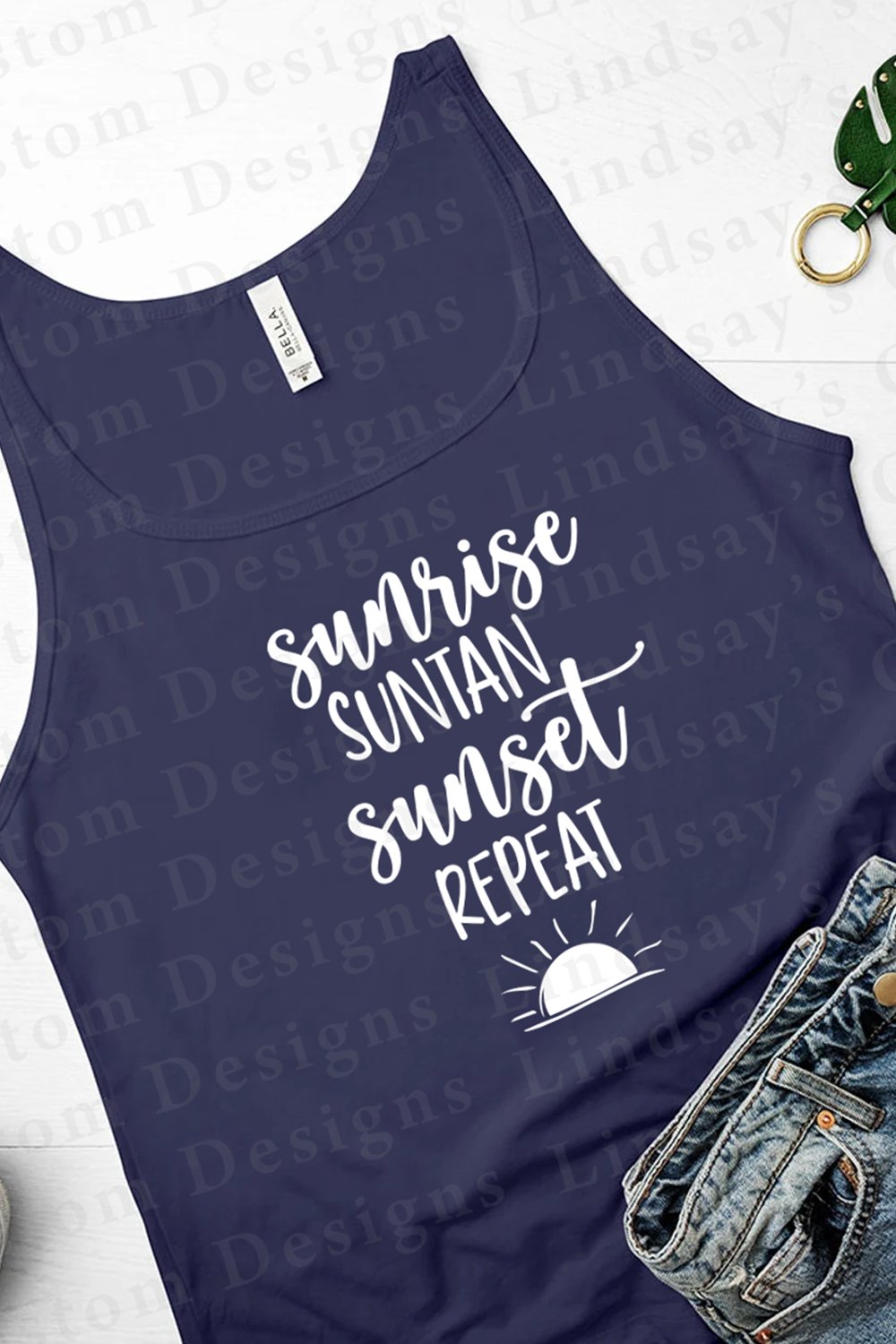 Sunrise Suntan Sunset Repeat - SVG Design