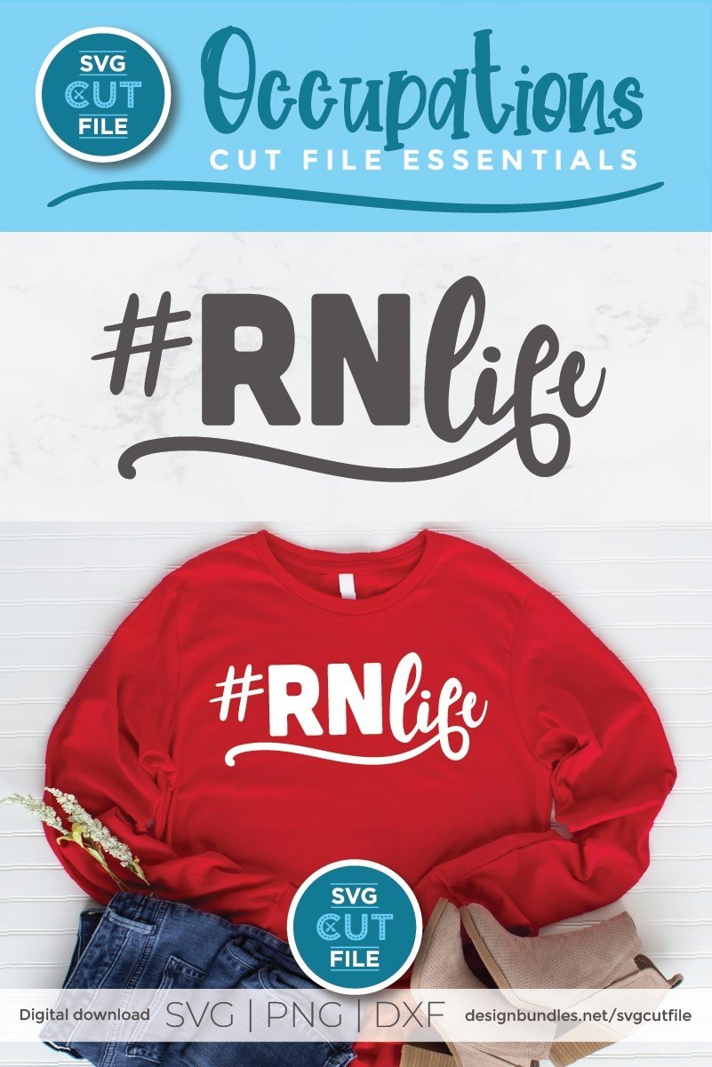 RN svg - a Registered Nurse svg cut file for crafters
