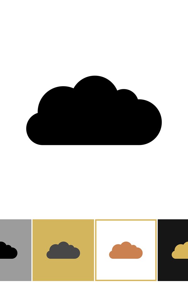 Cloud icon, bubbles clouds shapes