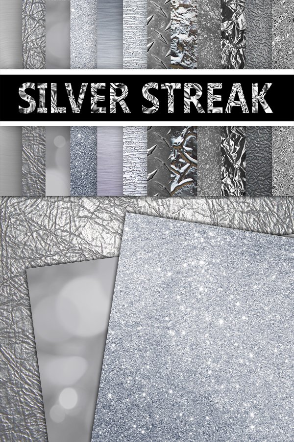 Silver Digital Paper Textures