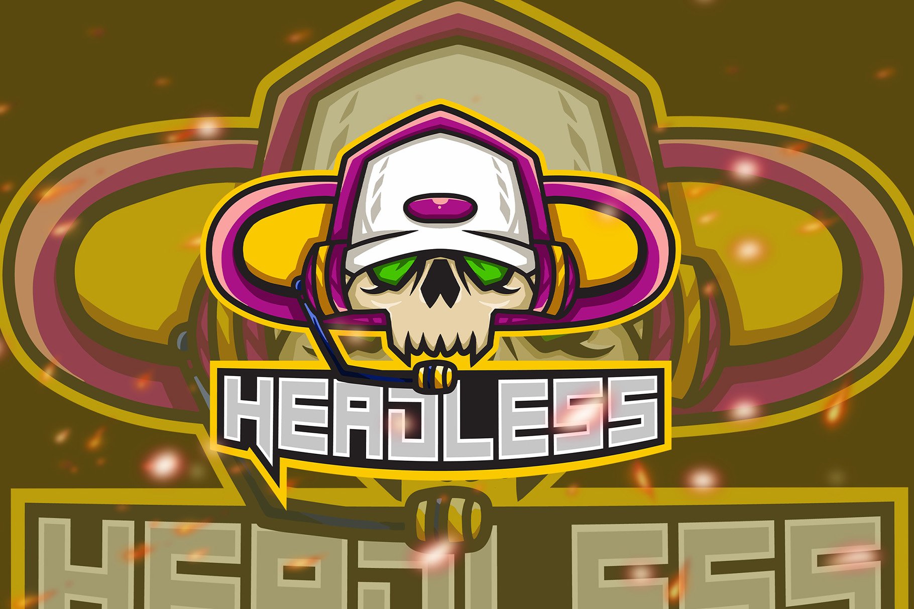 Headless Squad Esport Gaming Logo Headless Squad Esport Gaming Logo