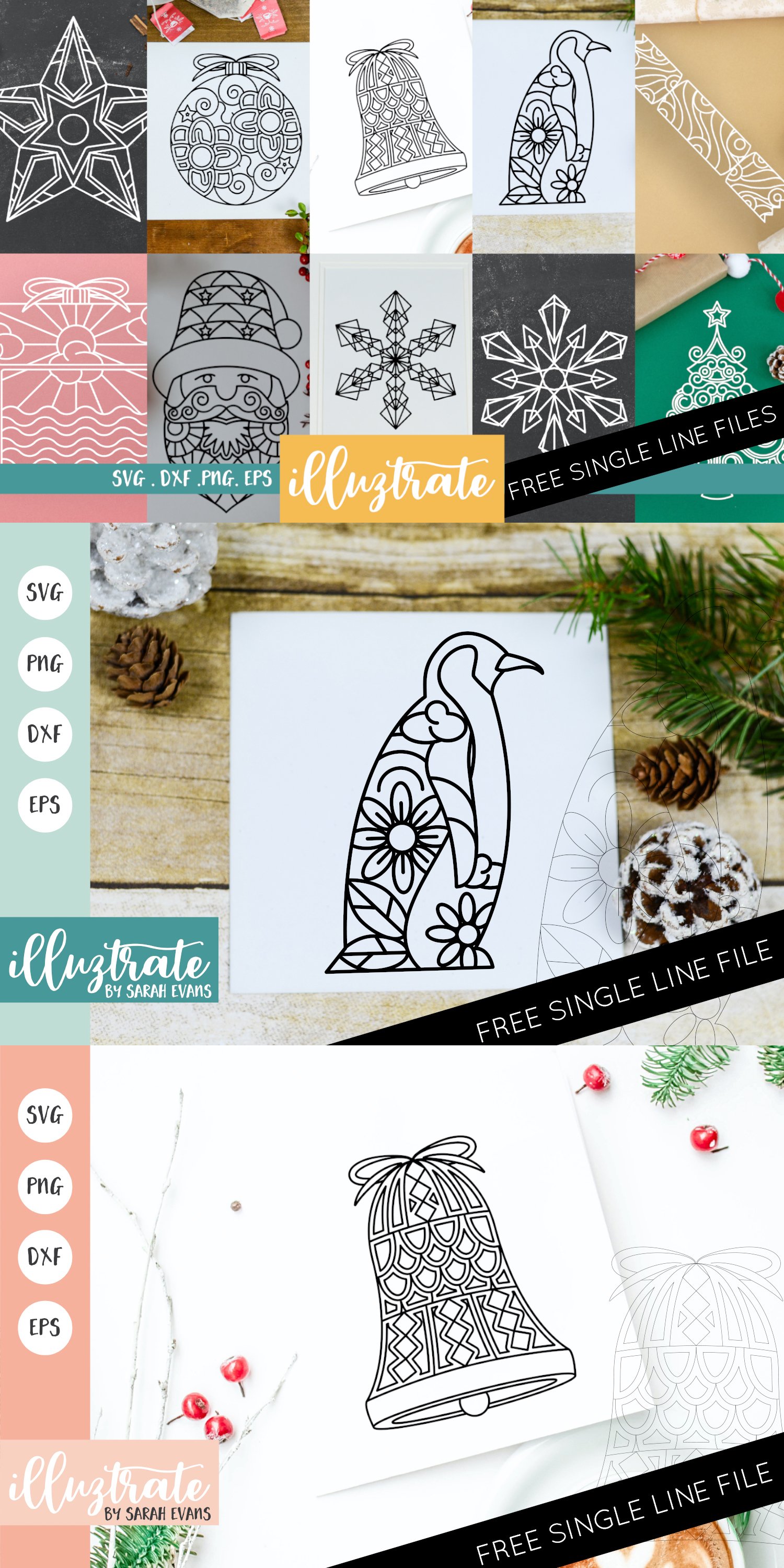 Christmas Mandala Bundle SVG | Christmas Mandala SVG Cut Fil (603411 ...