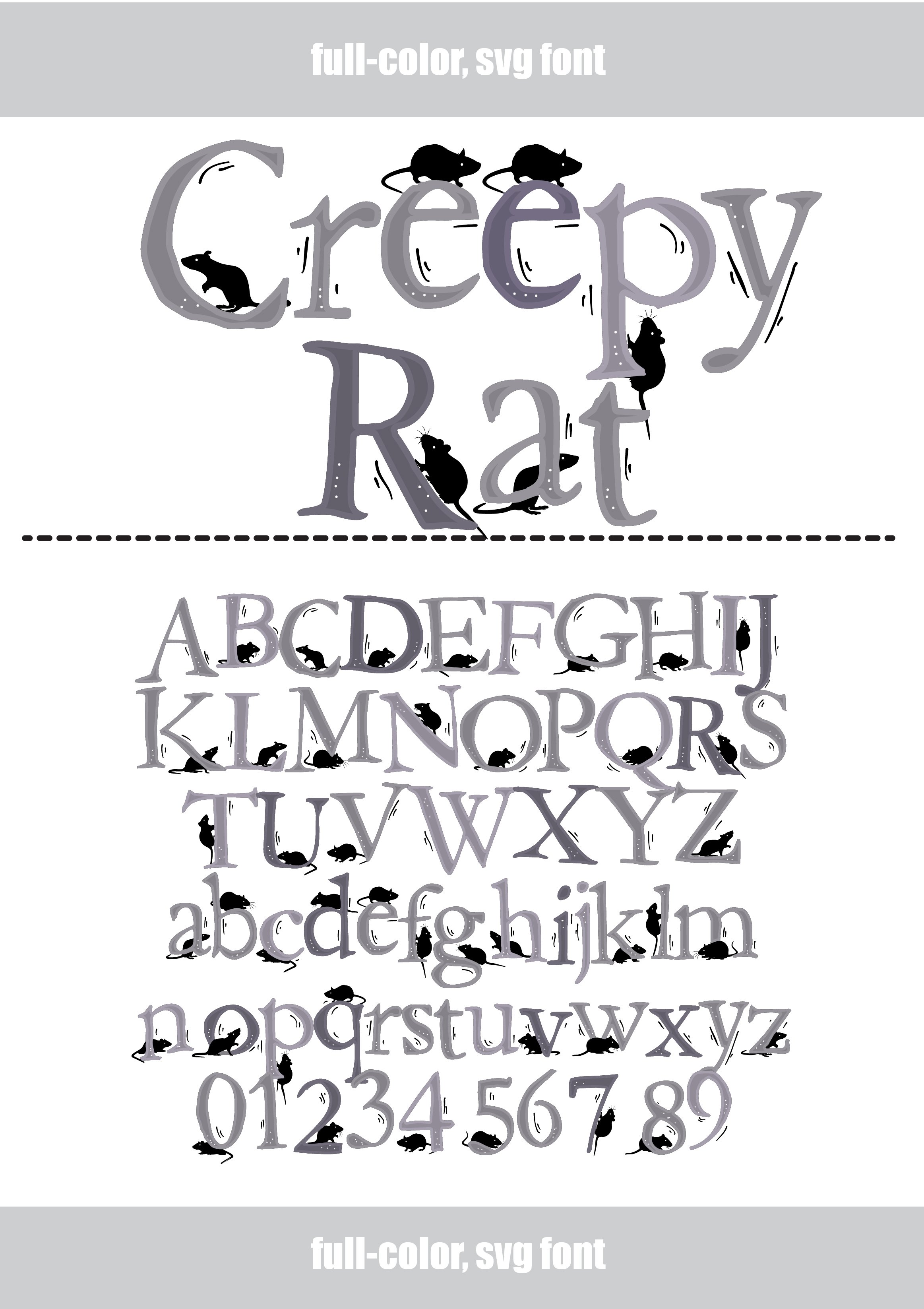 Full Color SVG Font great for Halloween