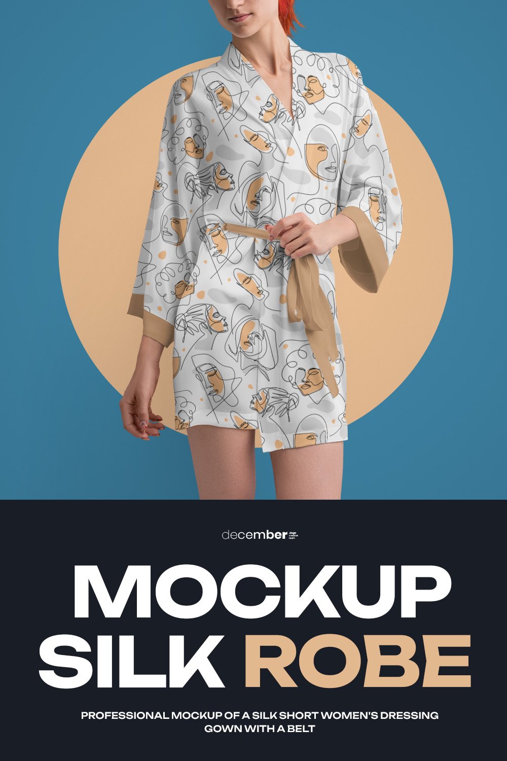 4 Mockups of a Silk Robe (3030454)