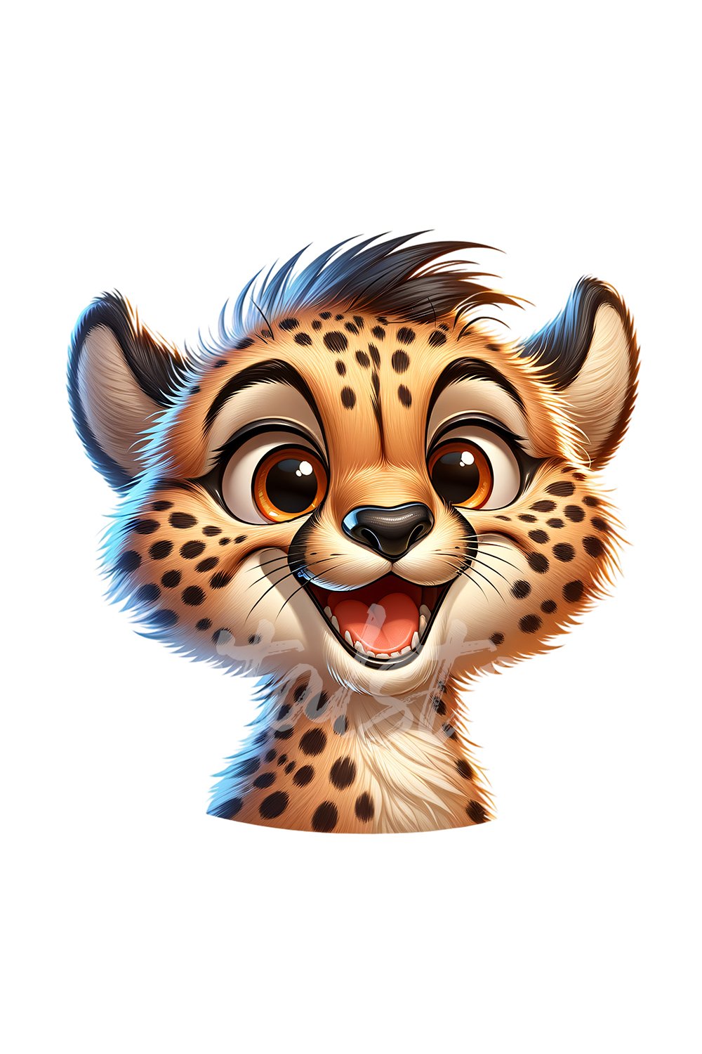 Funny Quirky Cheetah Clipart Sublimation PNG (3581045)