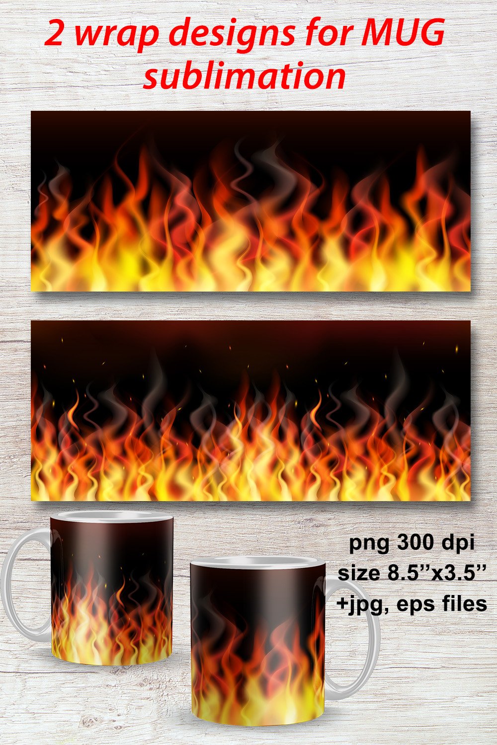 Mug sublimation bundle Fire flame background wrap mug press.