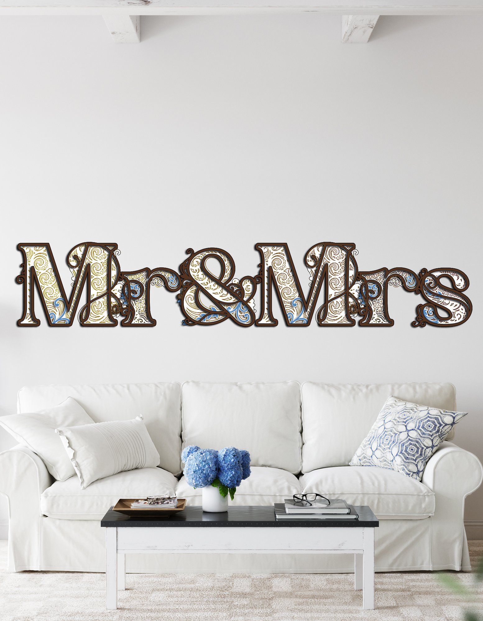 Multilayer Cut File Wedding MR & MRS Cut Letters Wedding