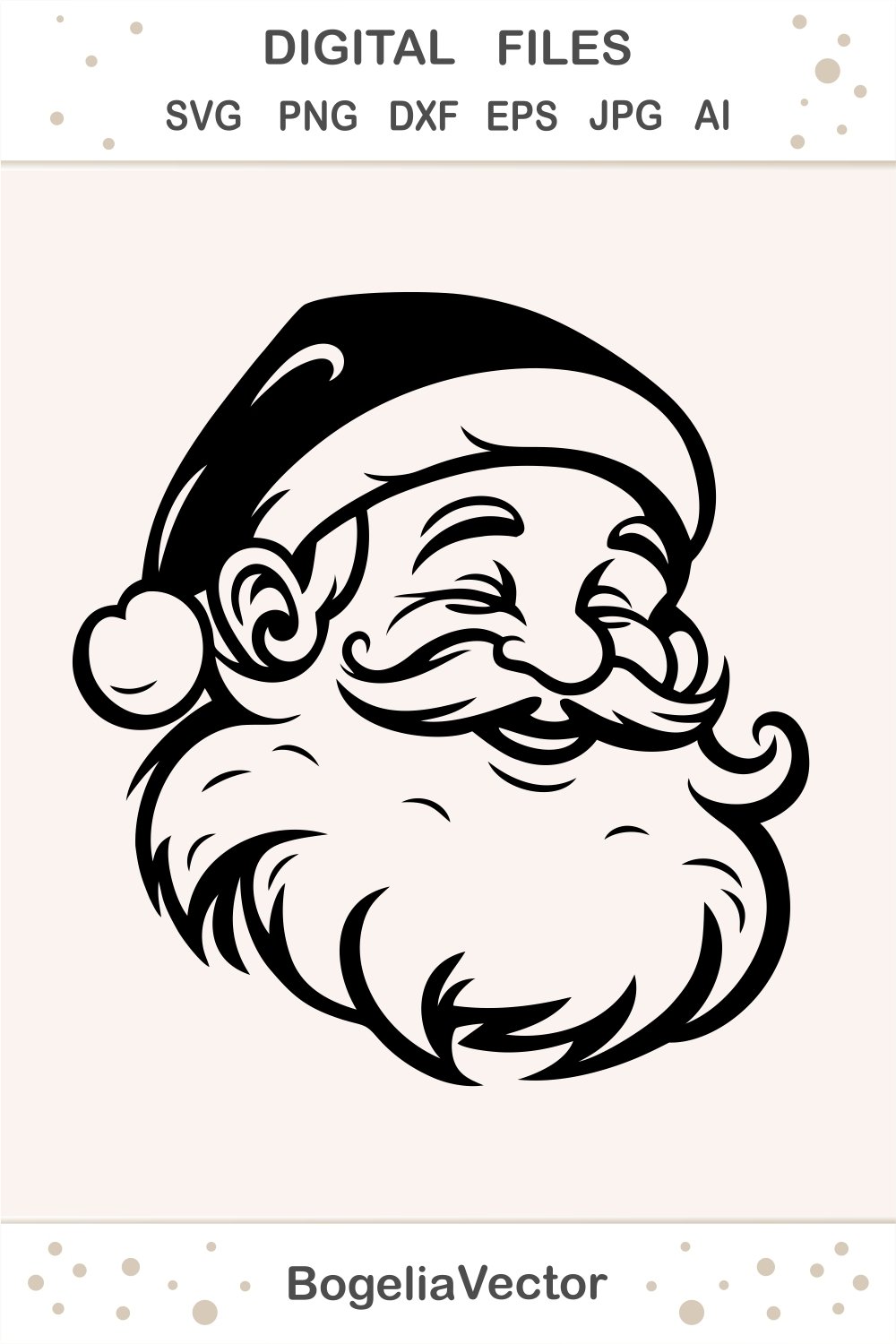 Santa Svg cut file, Santa Face Svg, Santa Claus, Christmas