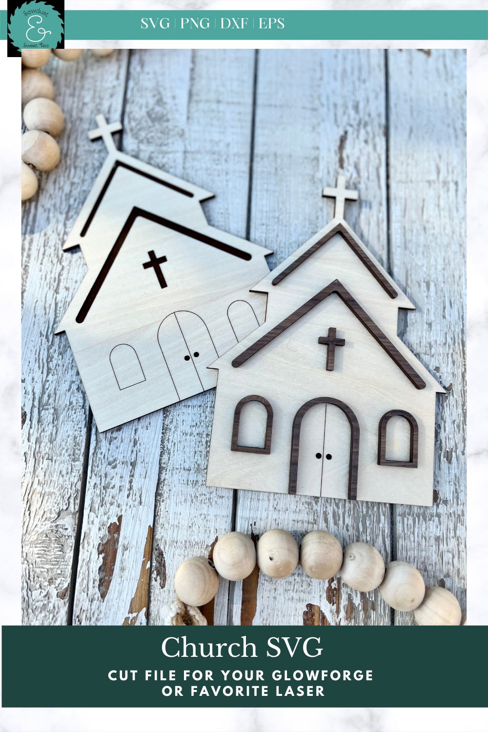 Church SVG Laser Cut File