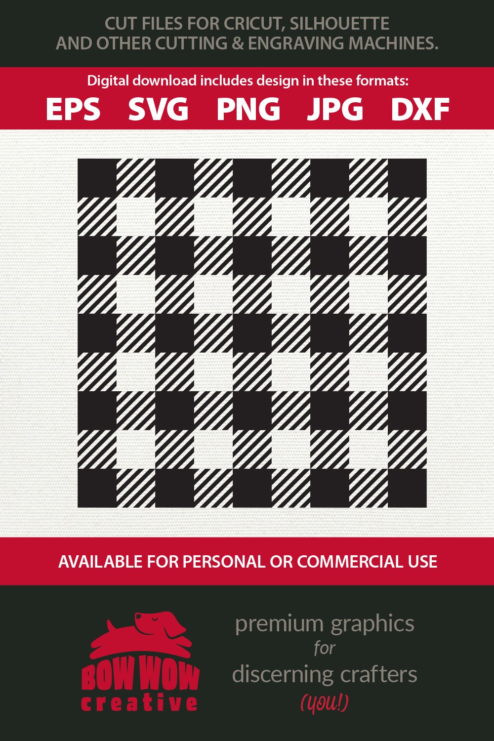 Buffalo Plaid / Buffalo Check SVG cutting file pattern