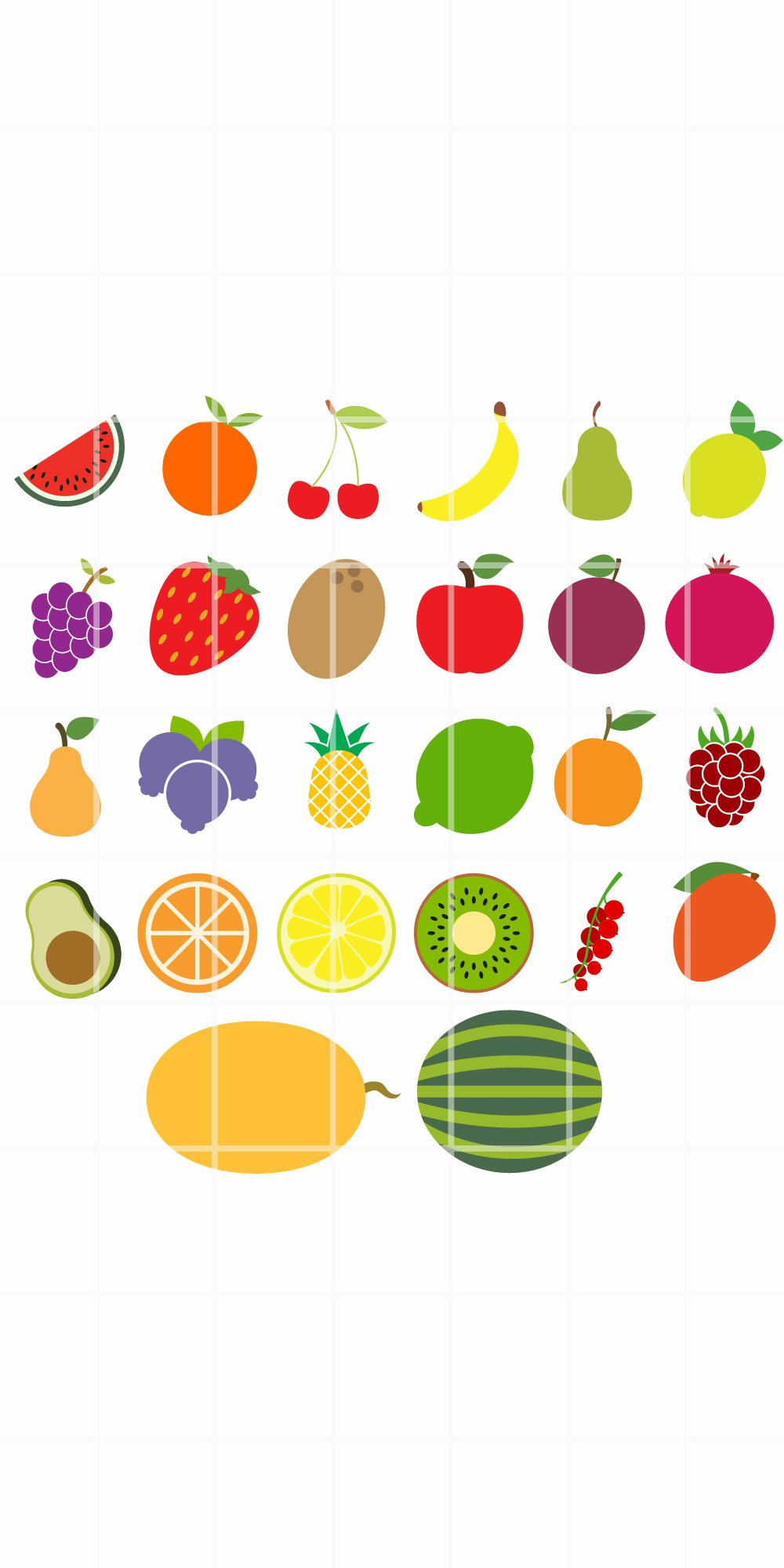 Fruits SVG. Summer Fruit Svg. Fruits png. Fruits clipart.