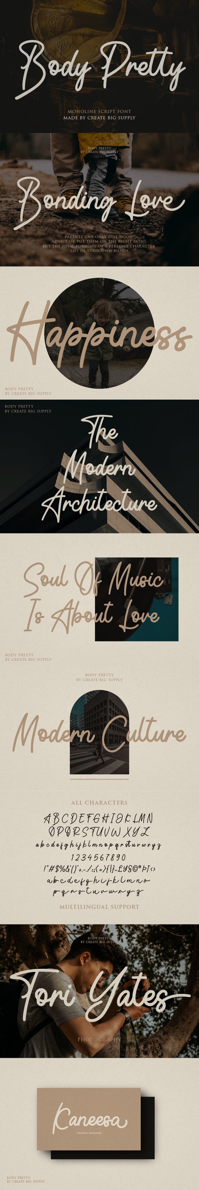Body Pretty Monoline Bold Script