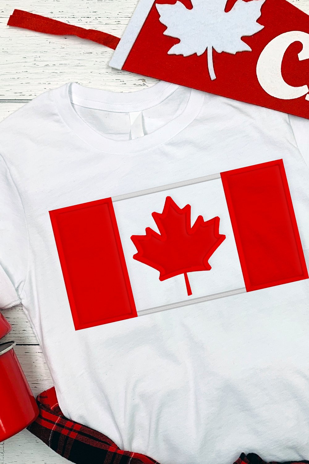 Canadian Flag Applique Embroidery File