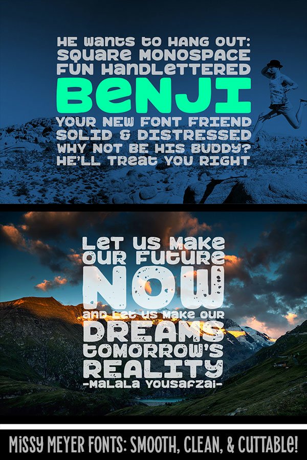 Benji - a bold, fun monospace font!