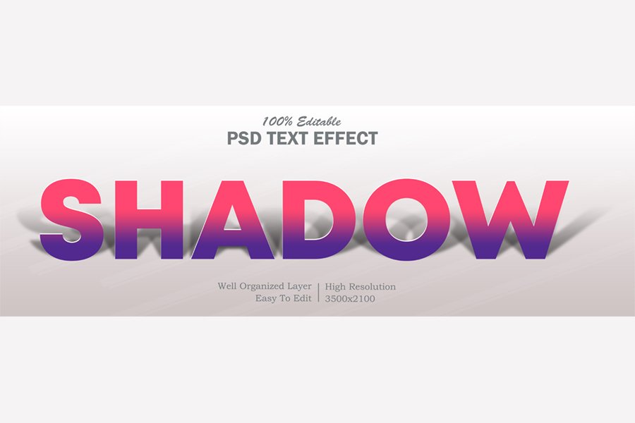 Shadow Editable PSD Text Effect