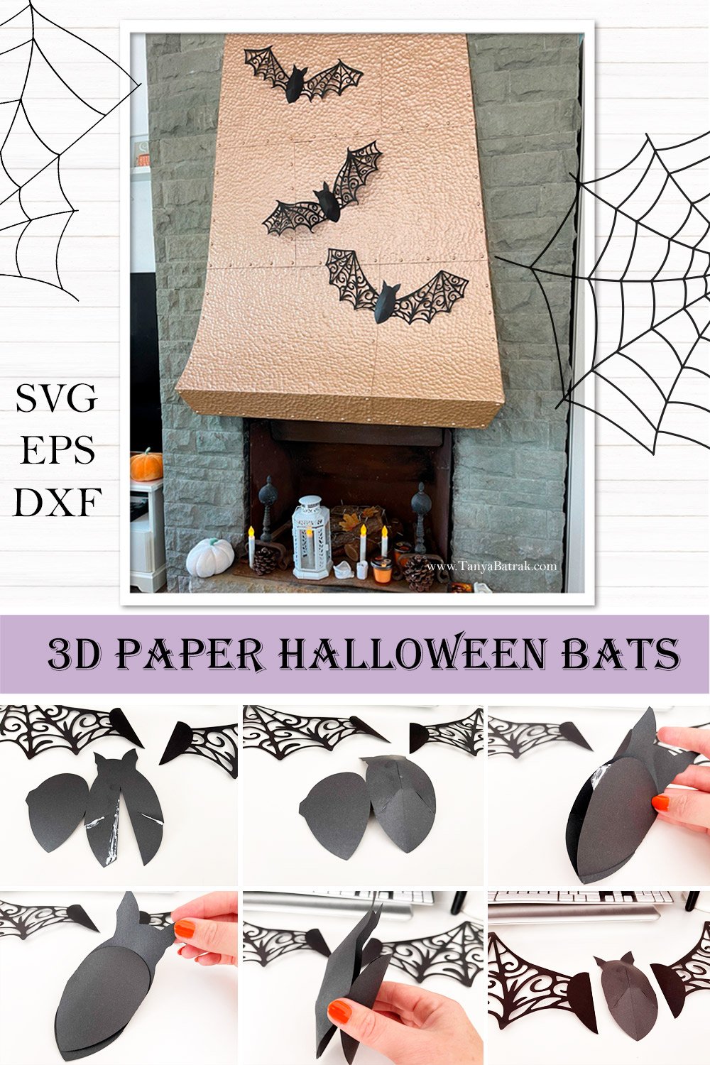 3D Paper Halloween Bats