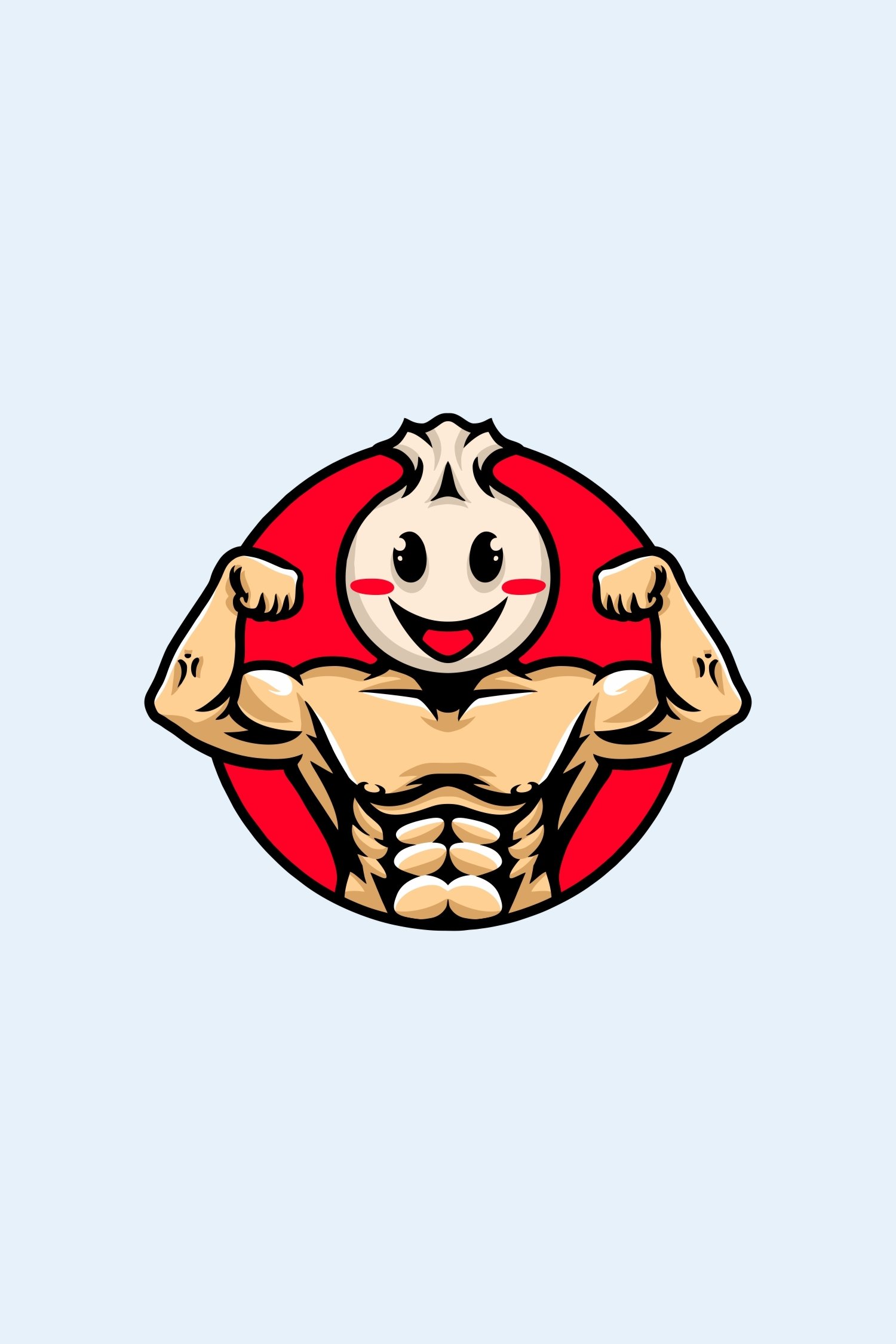 Muscle Mascot Vector Sublimation Design - T Shirt Design