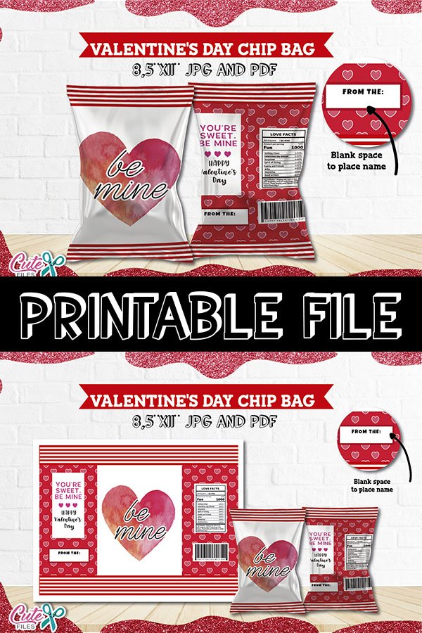 Be mine chip bag Printable for friends (1132501)