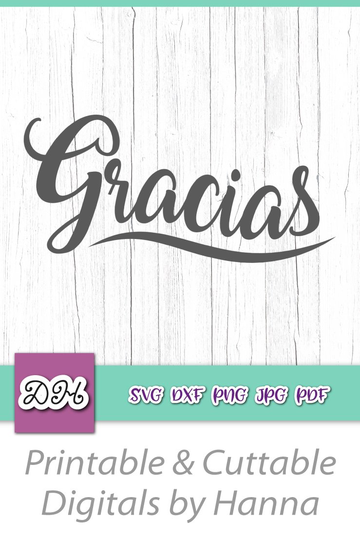 Gracias Word Spanish Language Thank You Saying Sign