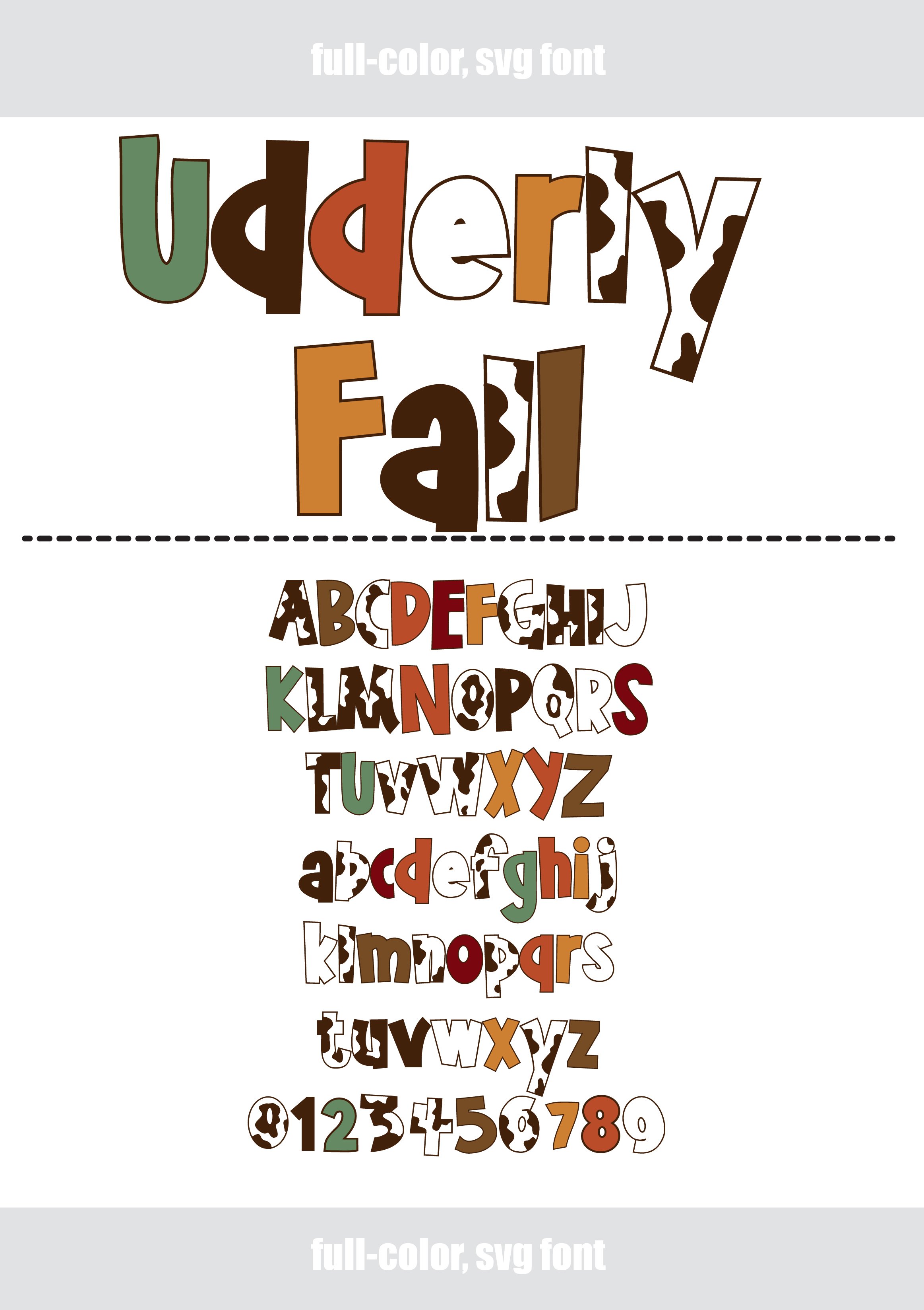 Autumn Themed Full Color SVG Font