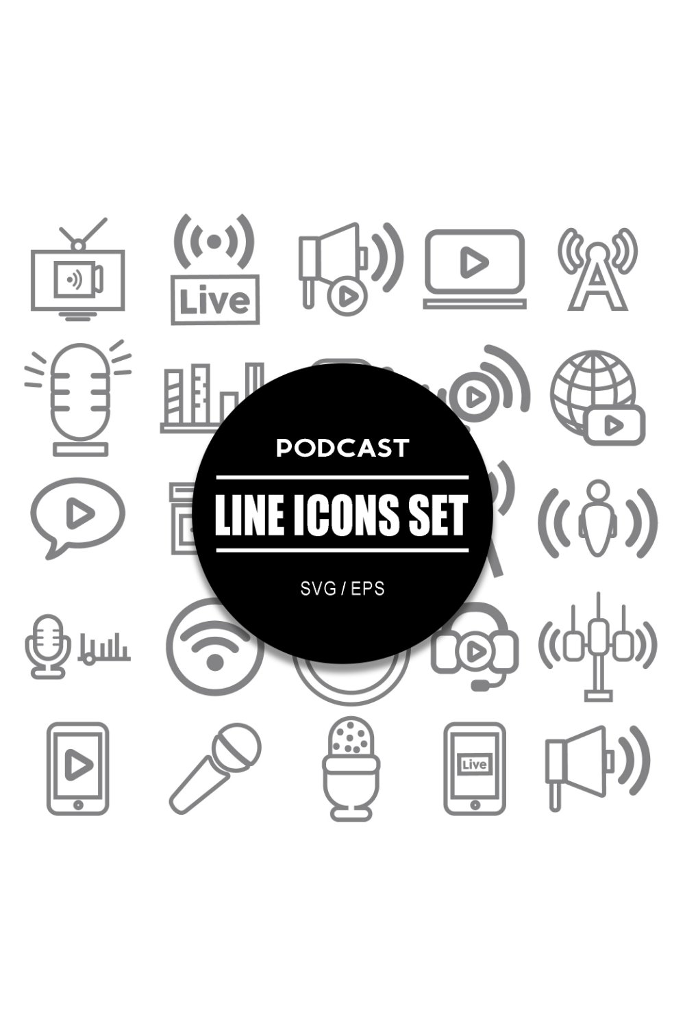 Podcast Icon Set (2437350)