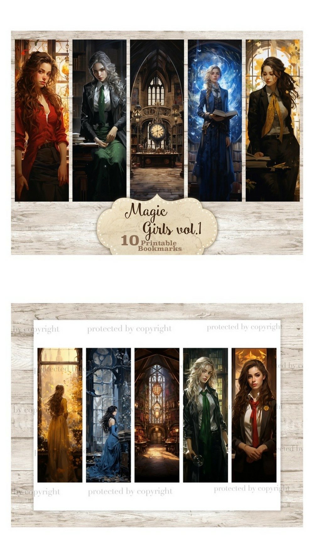 Magic Girls Bookmarks | Wizard Printable