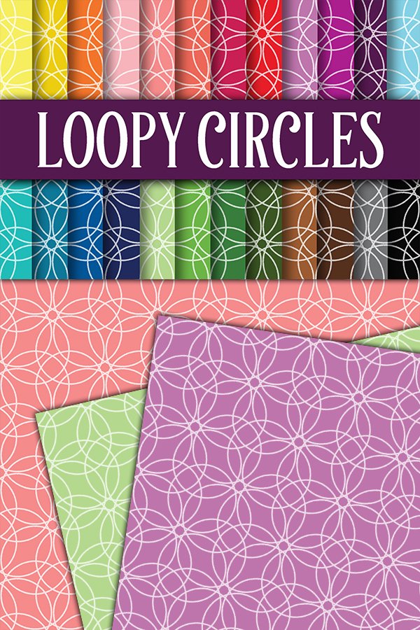 Loopy Circles Digital Paper (37357)