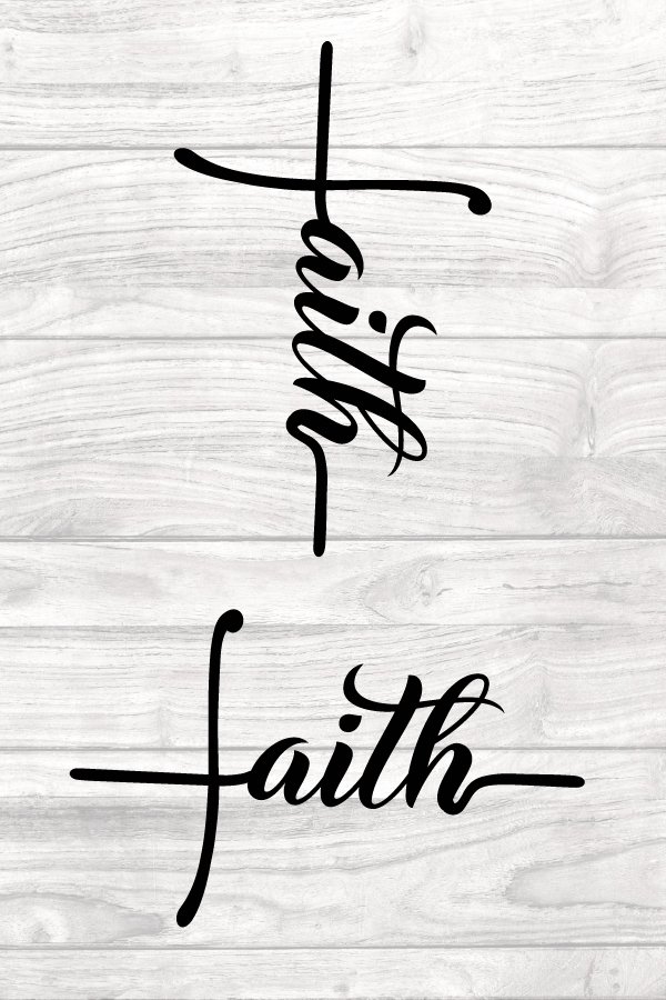 Faith Cross SVG PNG EPS DXF Cutting and Printing (711422)