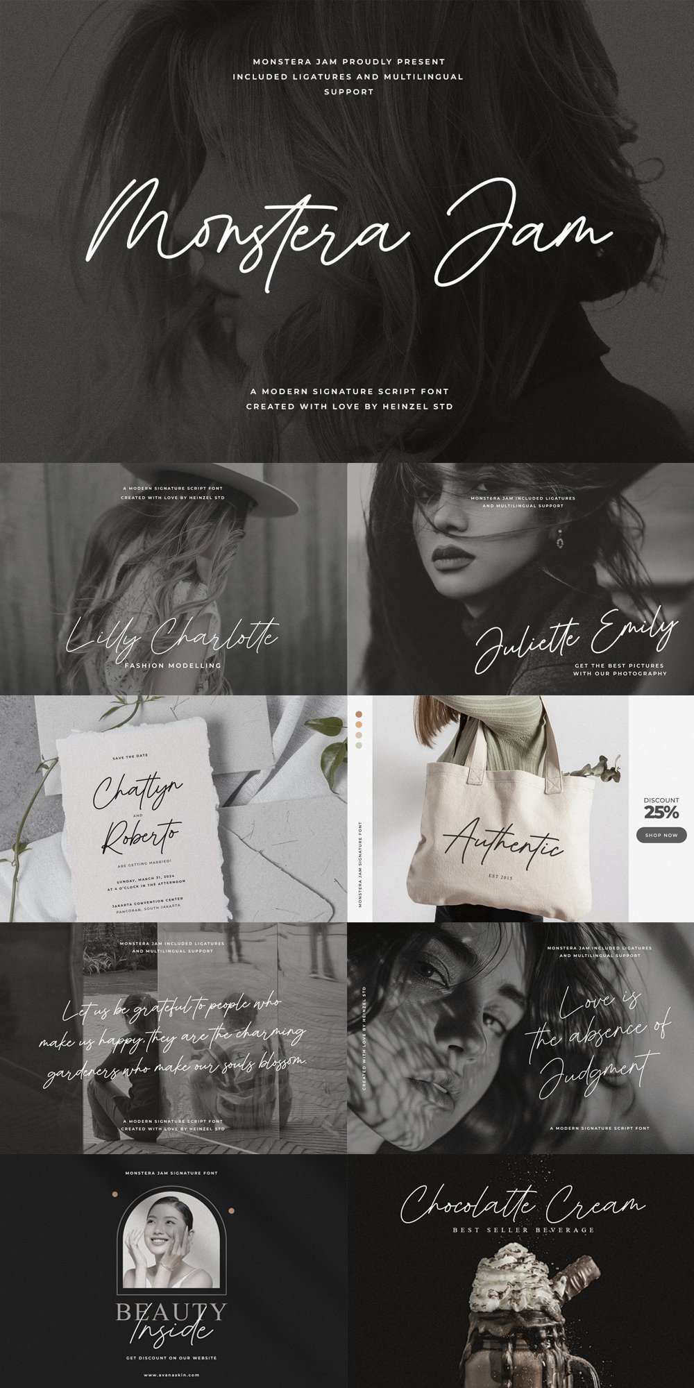 Monstera Jam Signature Font