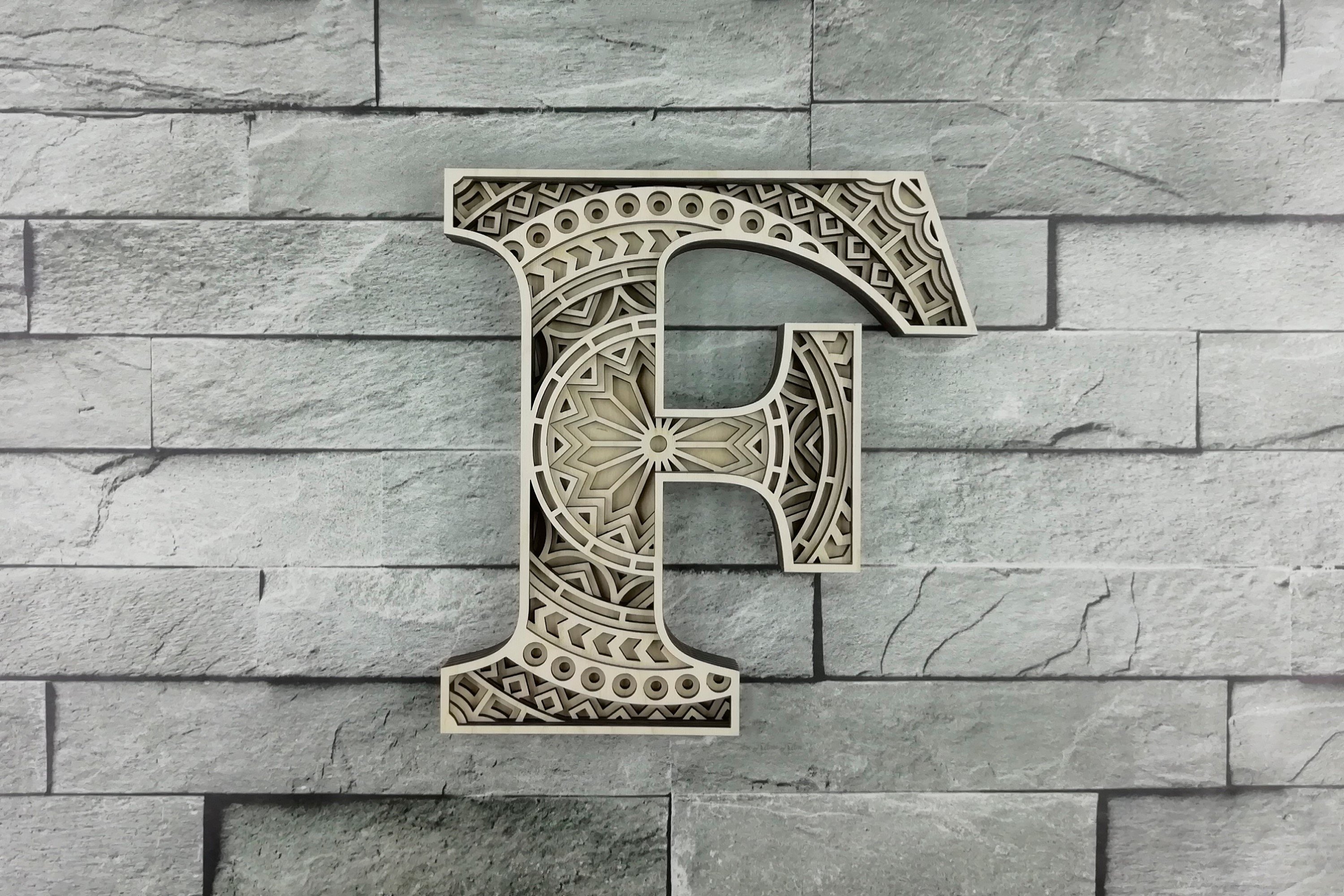 Layered Letter F, Layered letters SVG, Multilayer (898030)