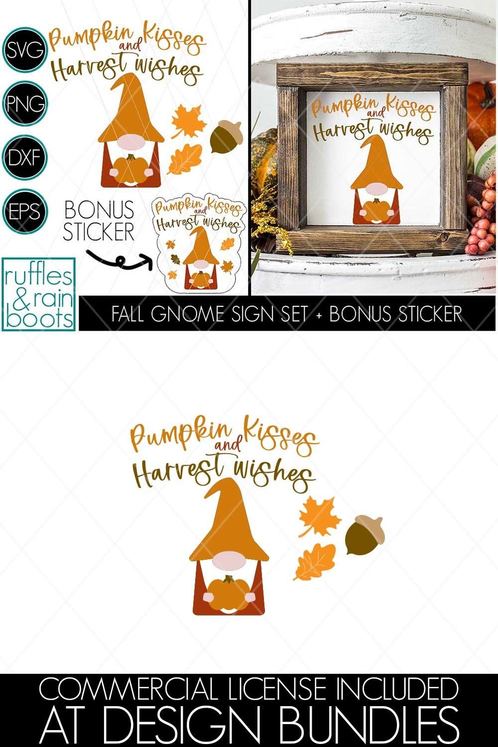 Fall Gnome Bundle - Gnome SVG Set with Extras and Sticker!