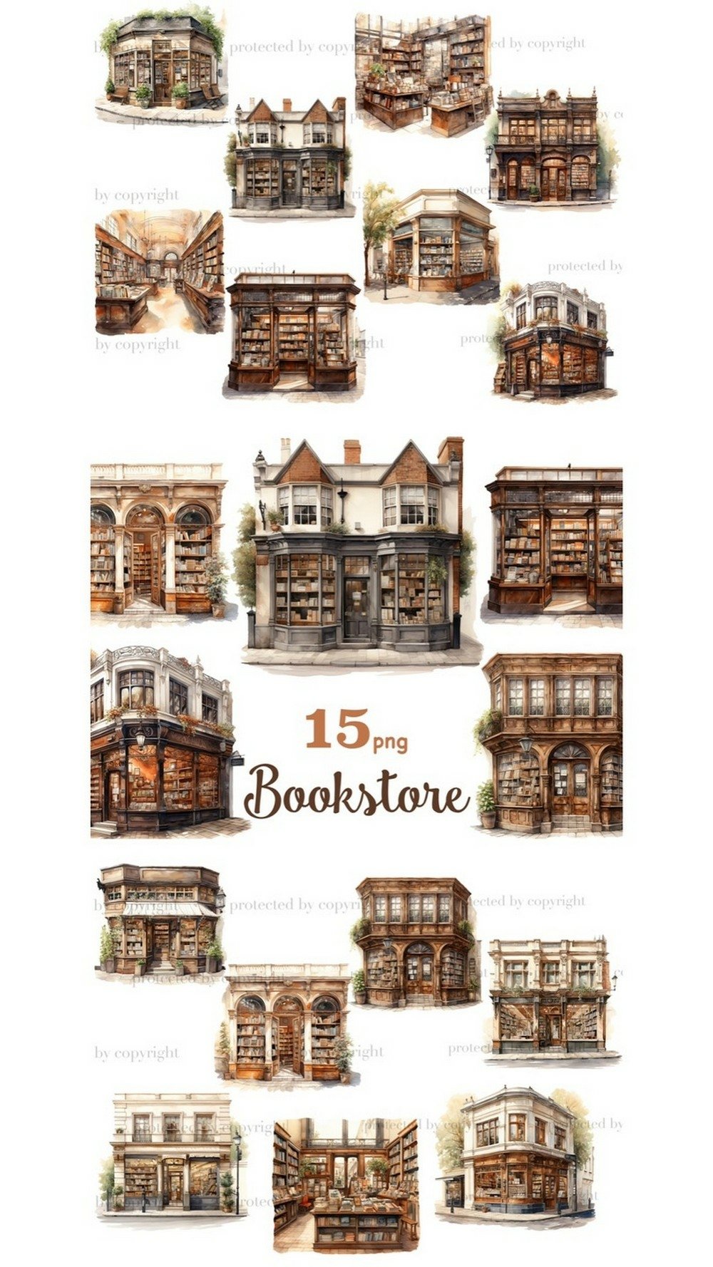 Bookstore Clip Art | Bookstore Illustration
