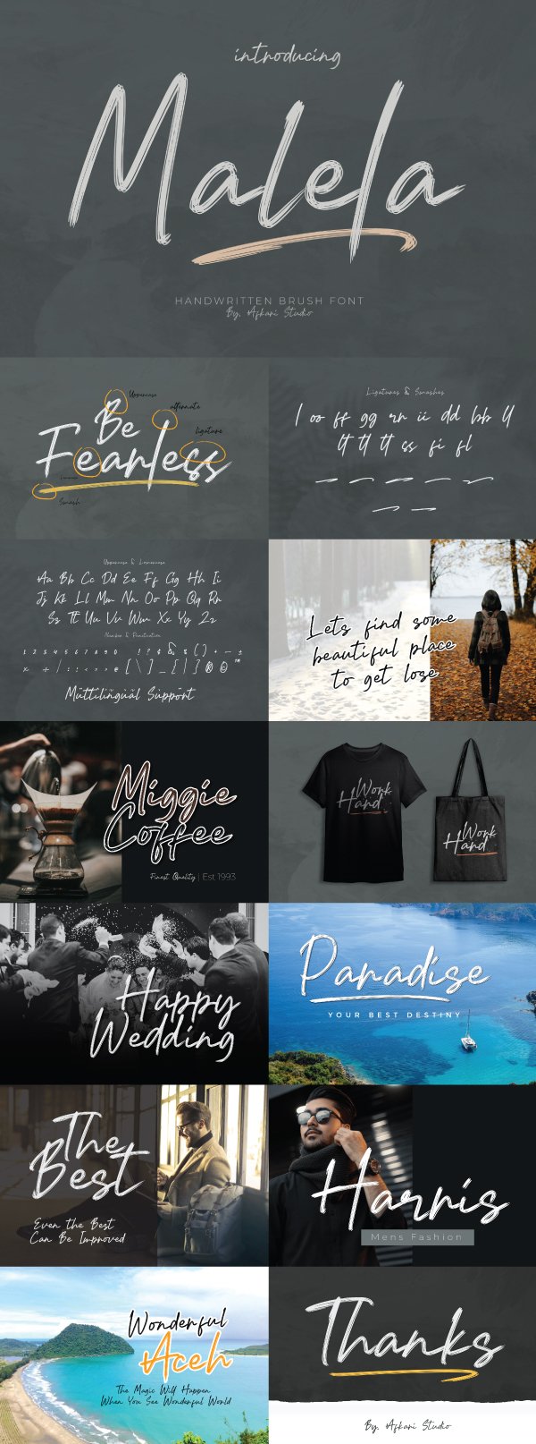 Malela Handwritten Brush Font