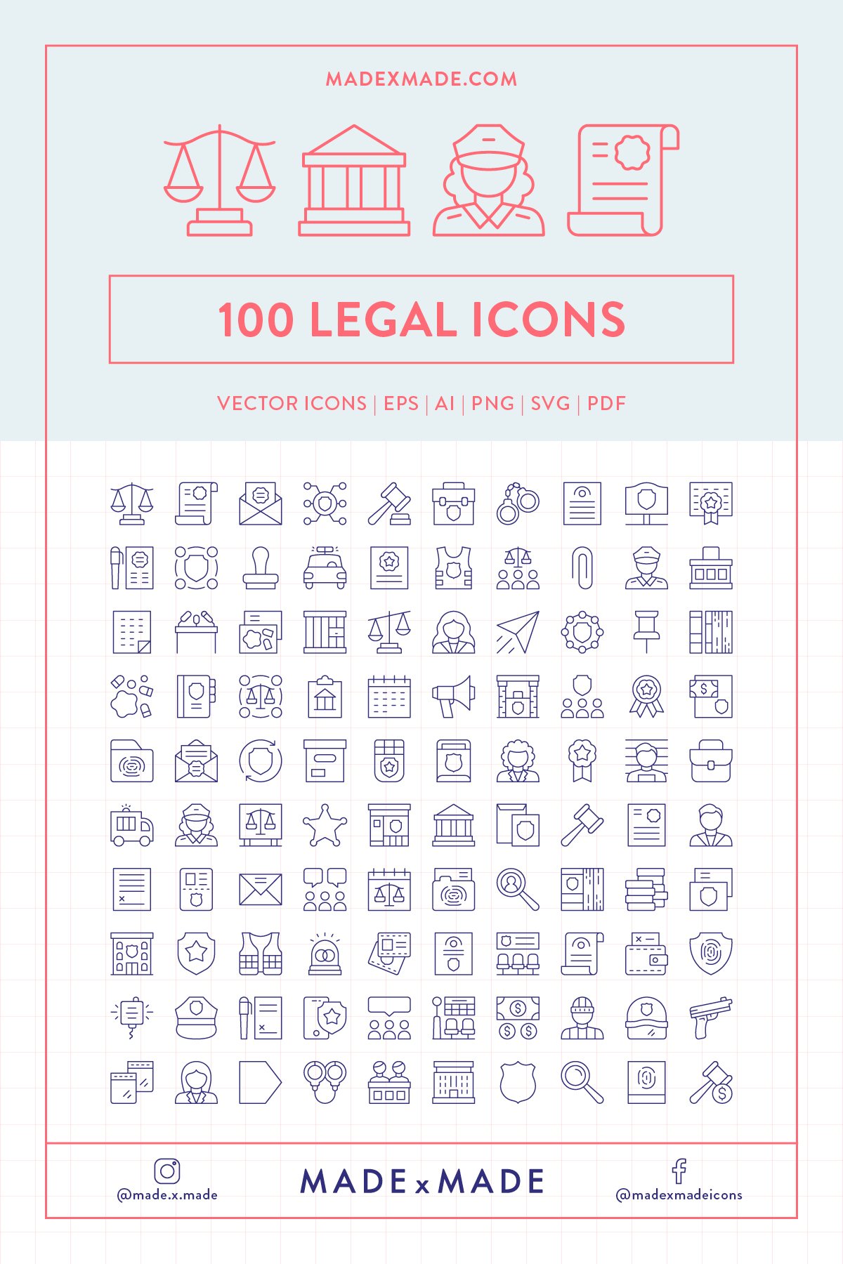 Legal Line Icons
