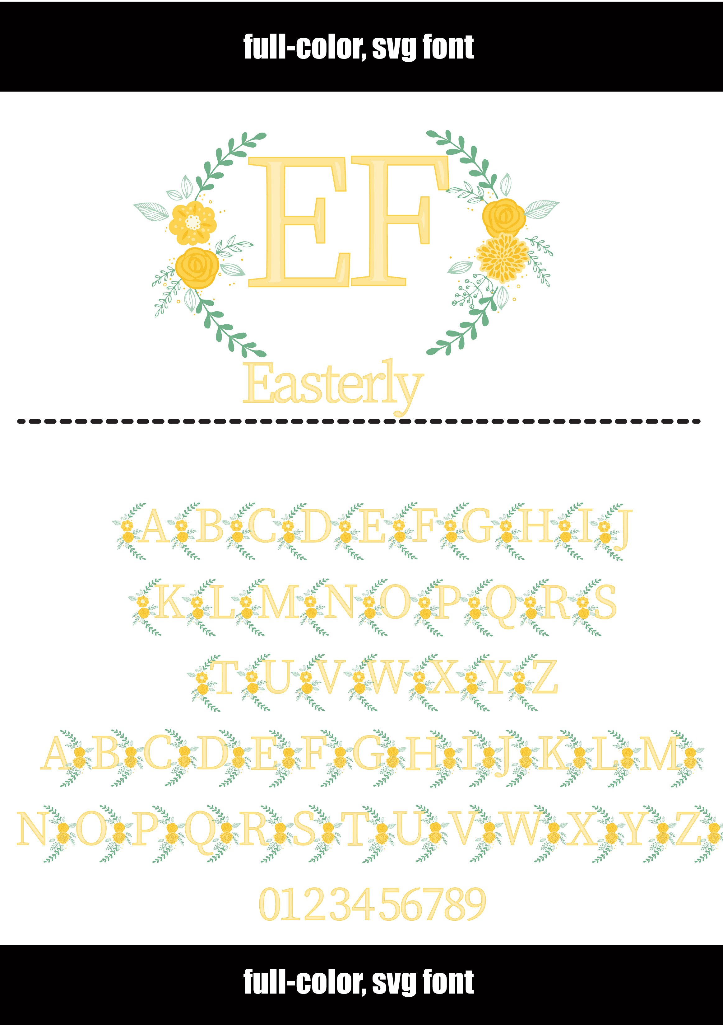 Full Color SVG Flower Font