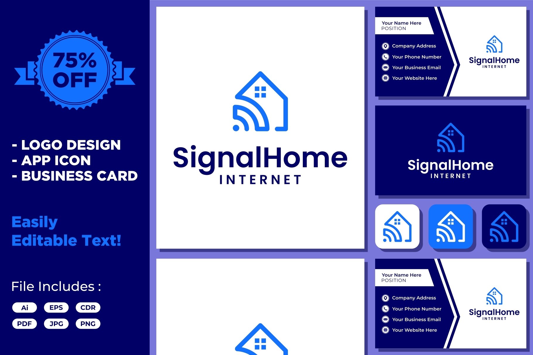 Signal Home Smart House Technology Logo Design