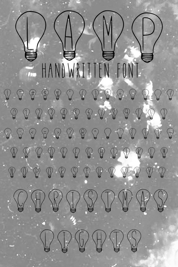 Lamp handwritten font