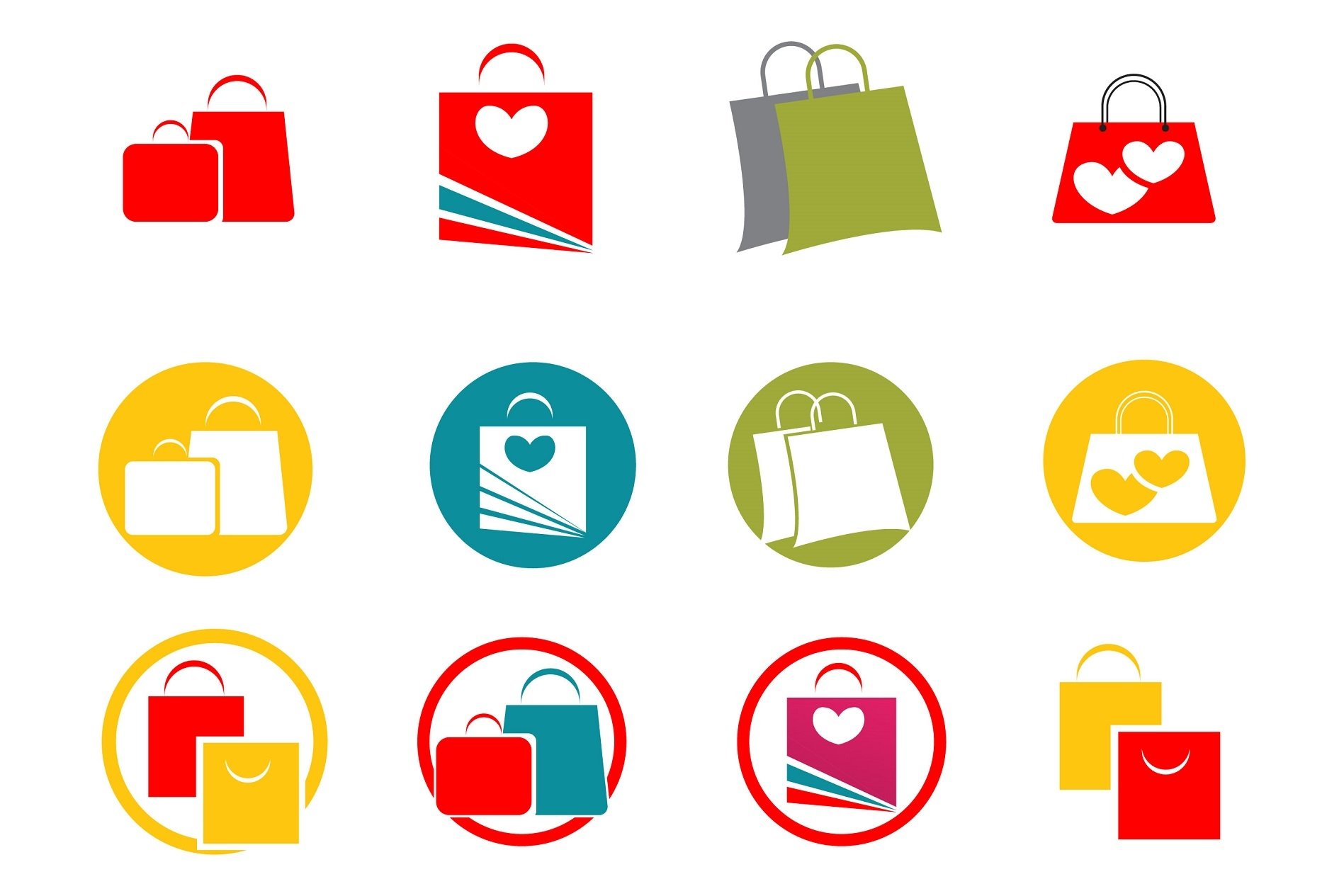 Shop paper bag logo vector (1774236)