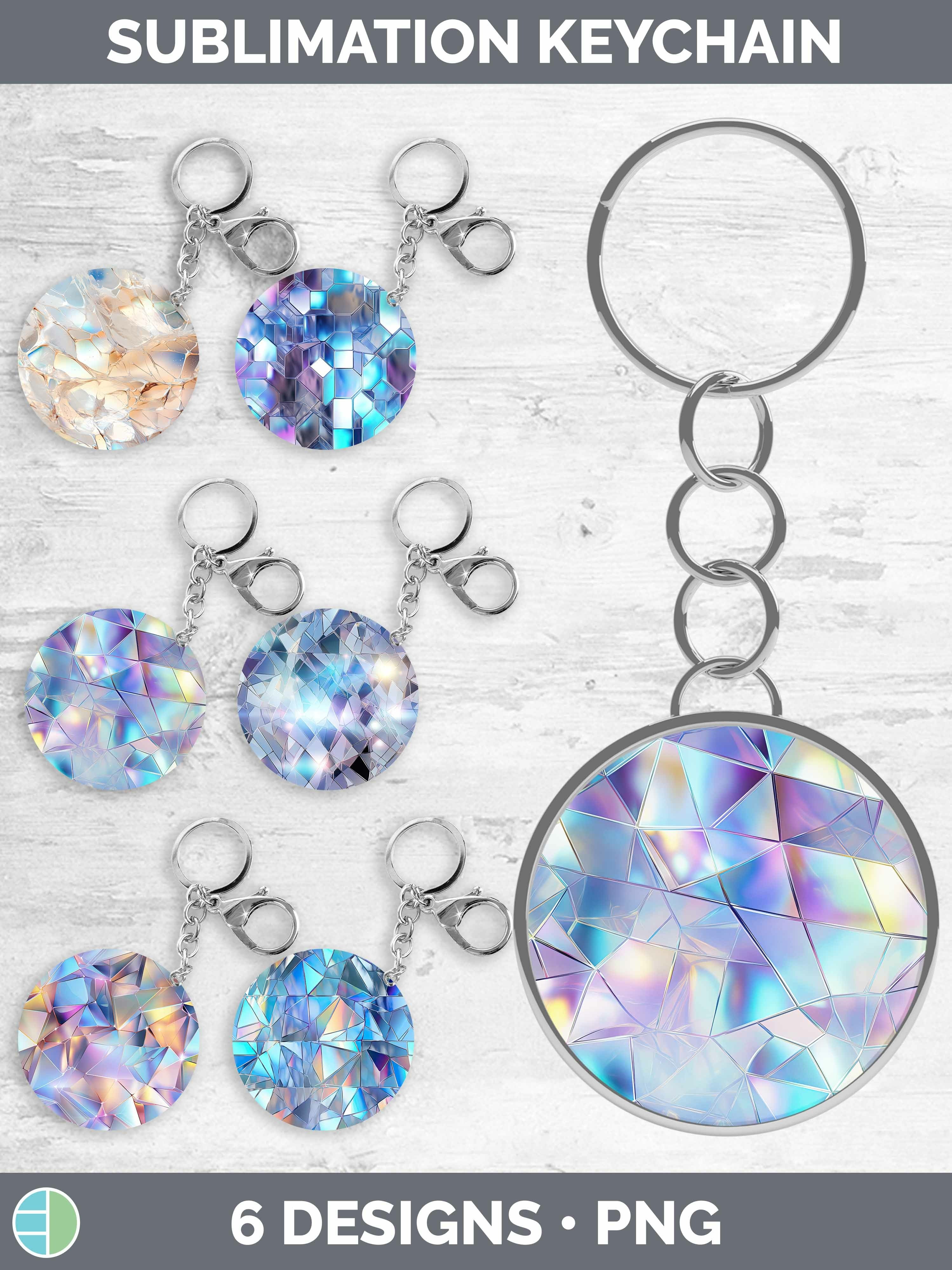 Holographic Silver Keychain | Bundle Keyring Designs