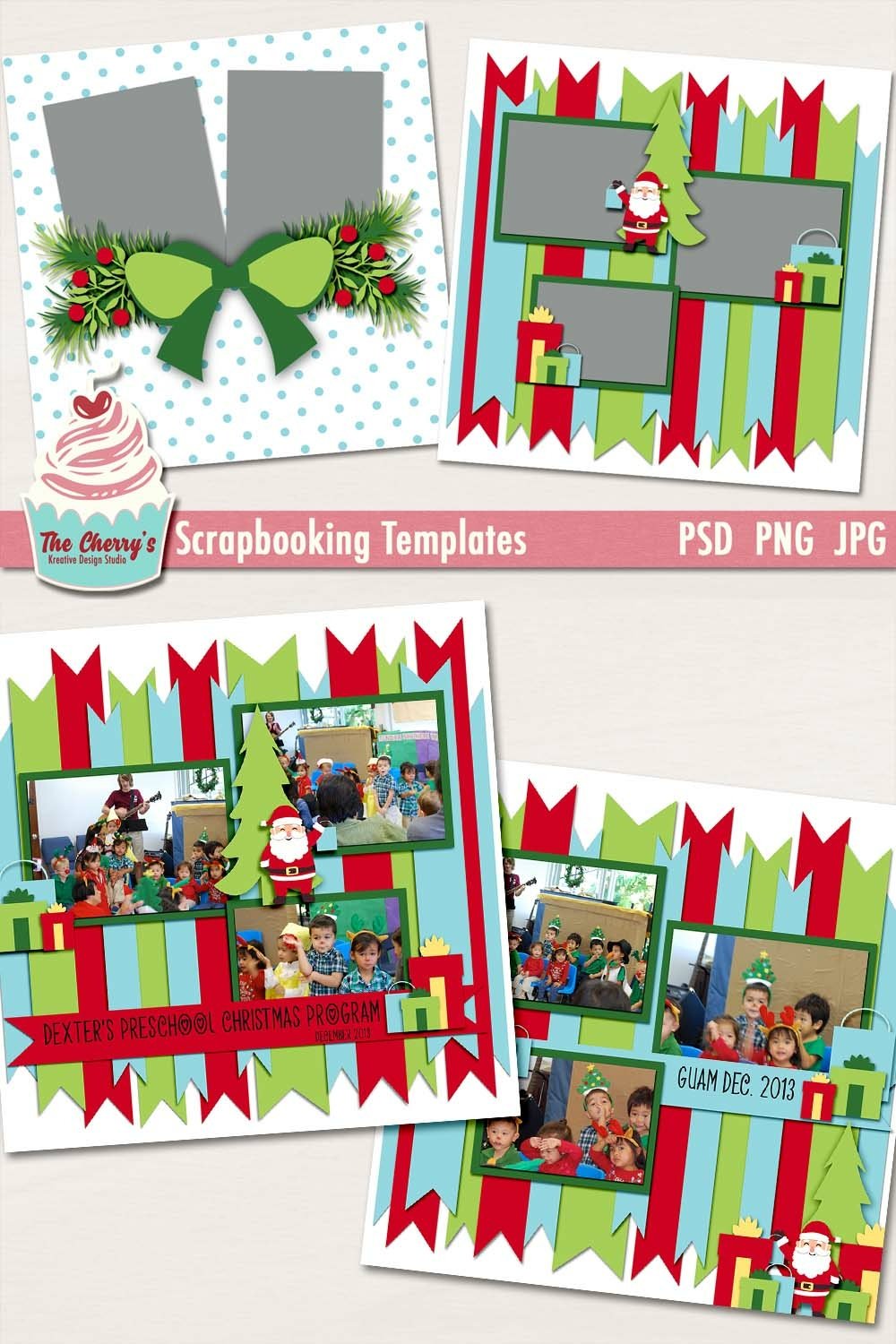 Christmas Scrapbooking Templates for the Holidays