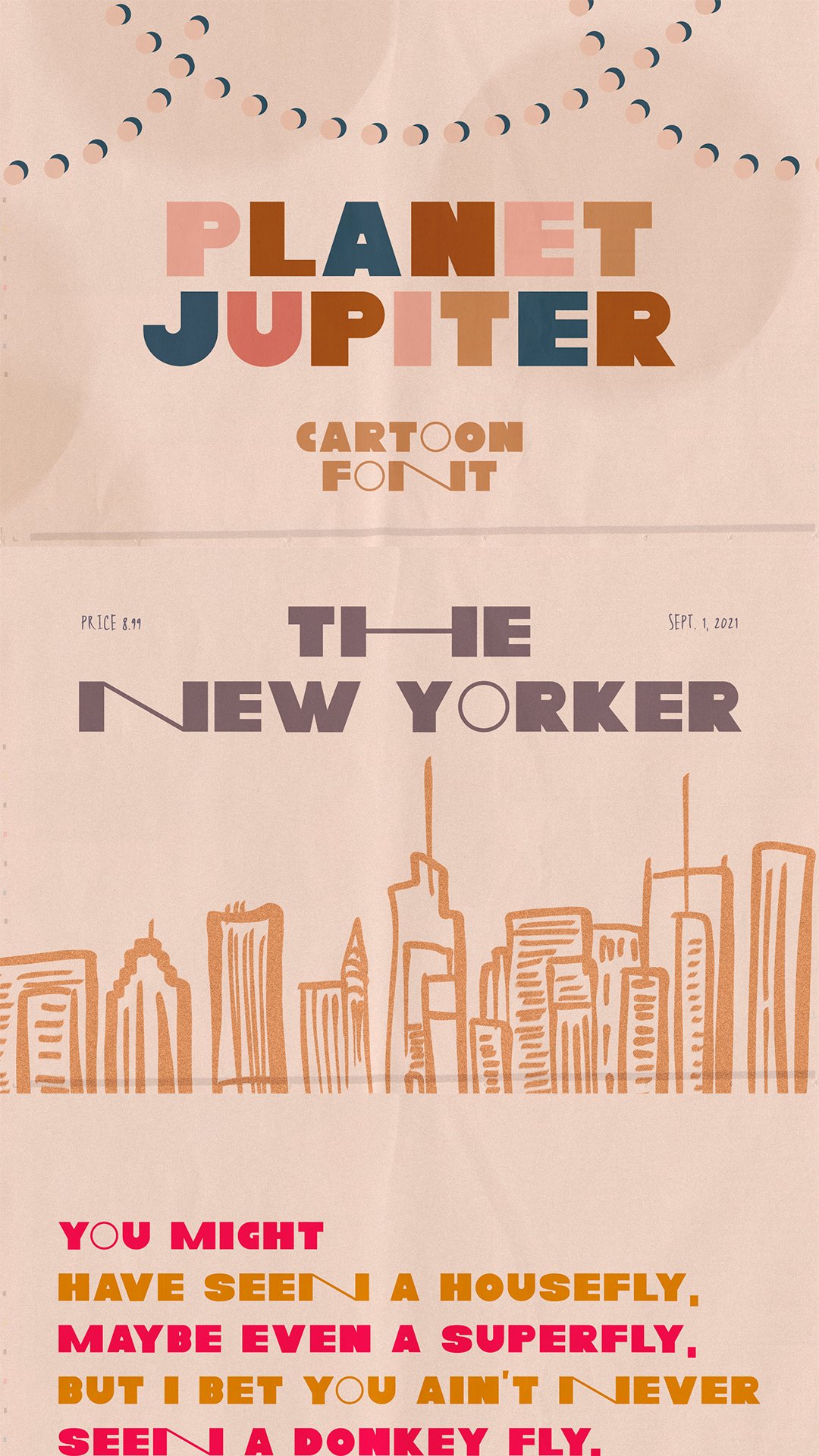 Planet Jupiter Typeface