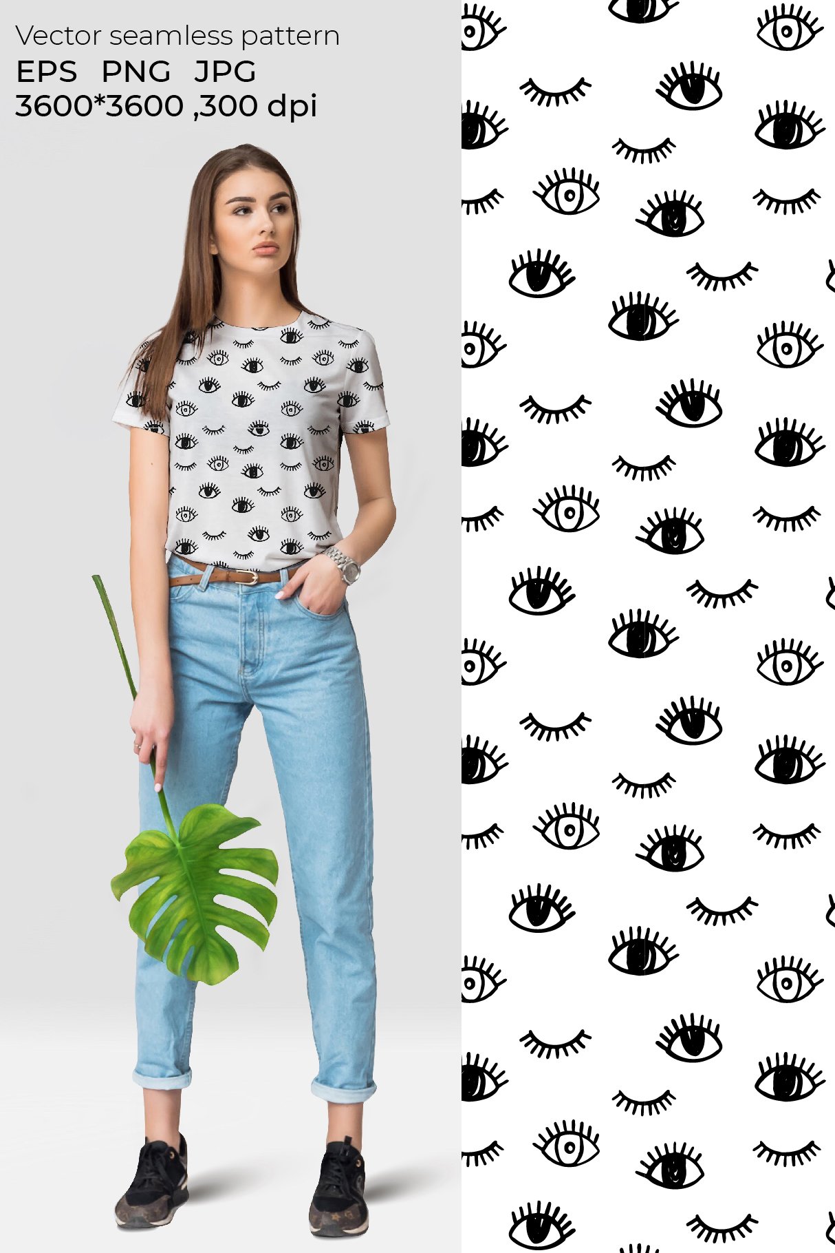 Eyes pattern design. Eyes seamless pattern