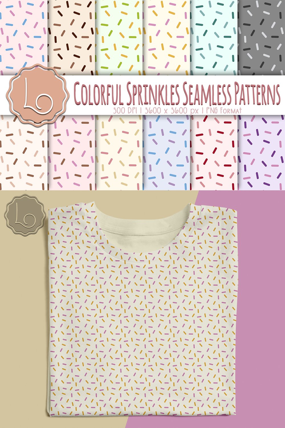 Colorful Sprinkles Seamless Patterns