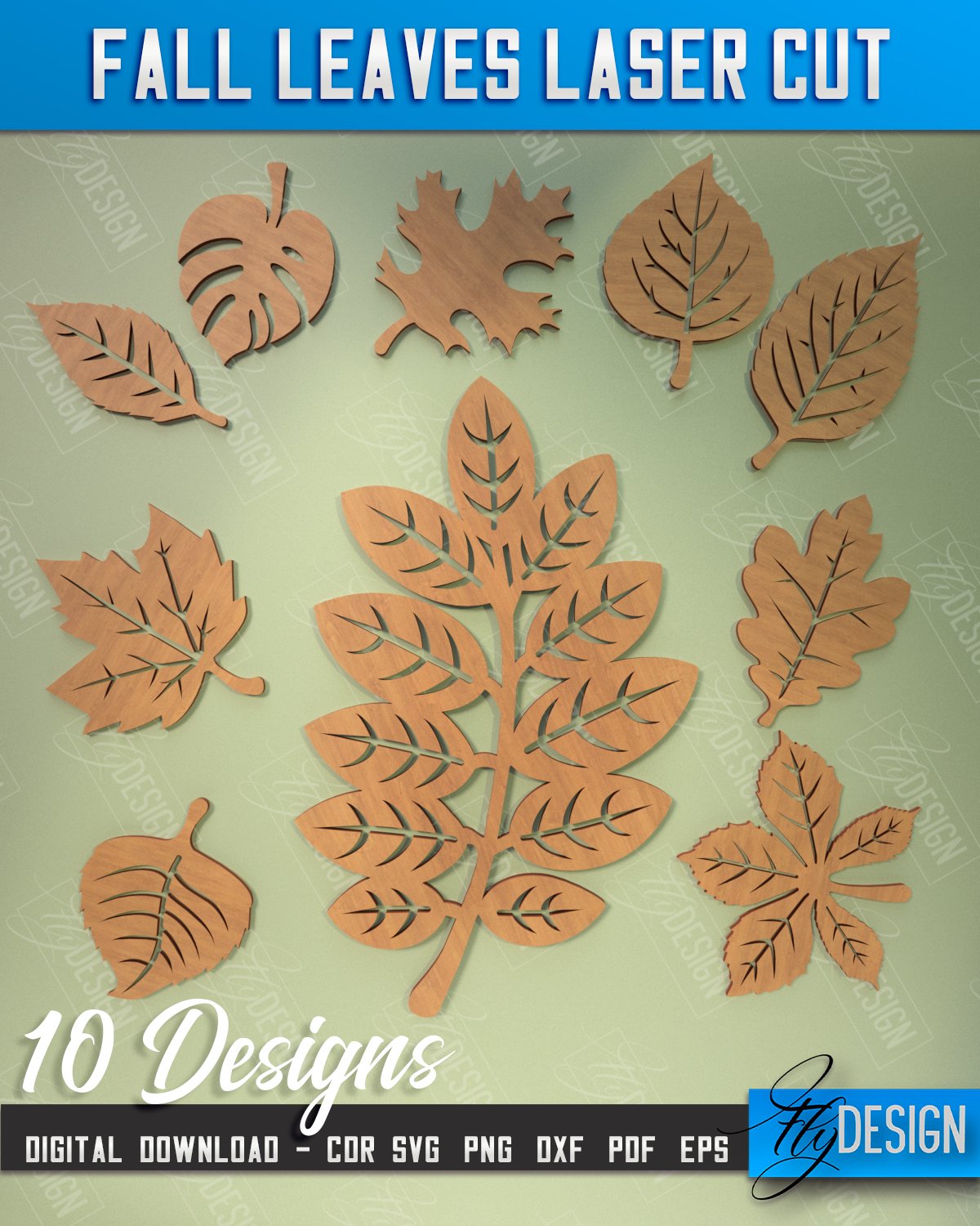 Fall Leaves SVG Bundle, Autumn Leaf Laser Cut, Cnc Files