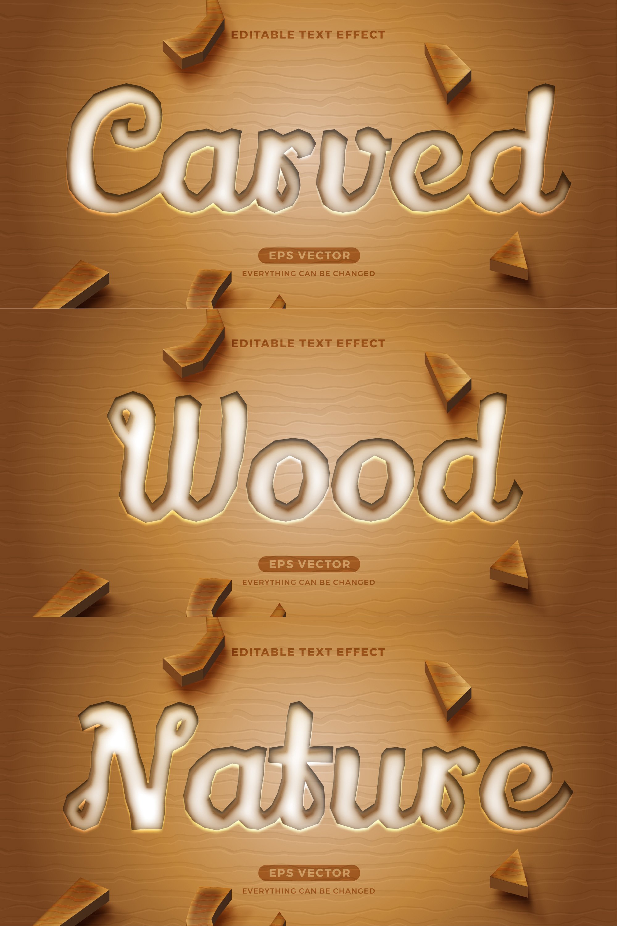 Carved editable text effect style vector