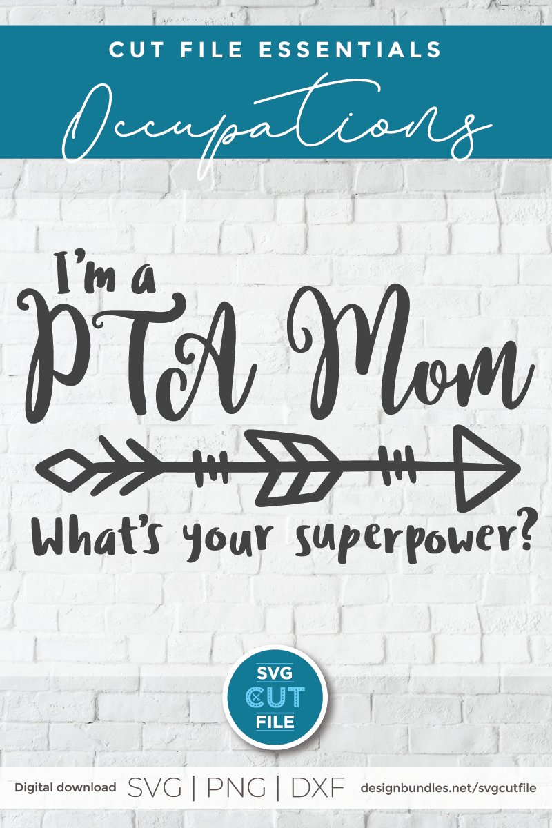 PTA mom svg - a Parent Teacher Association SVG & DXF