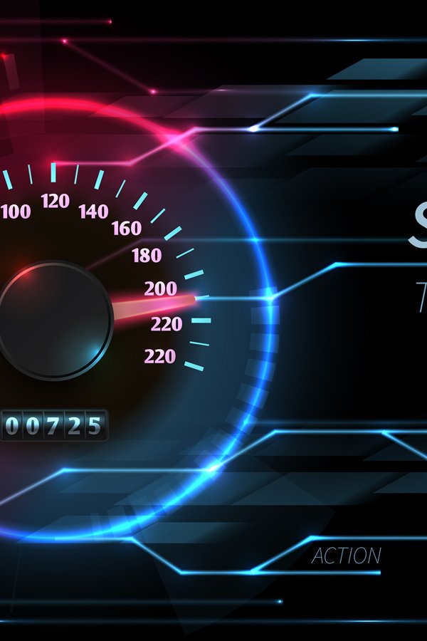 Speed motion line vector abstract tech background with car r